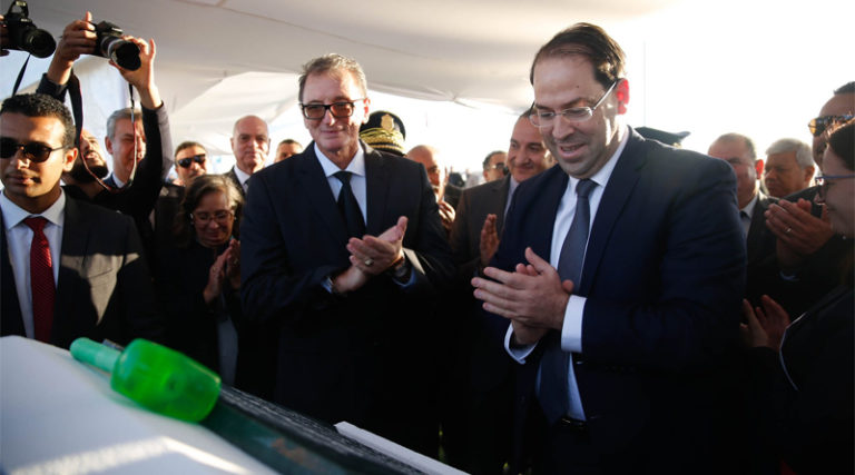 Grundsteinlegung für das neue Werk der japanischen Sumitomo-Gruppe in ...